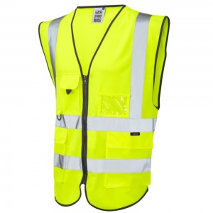 High visibility superior zipped vests - redoakdirect.com