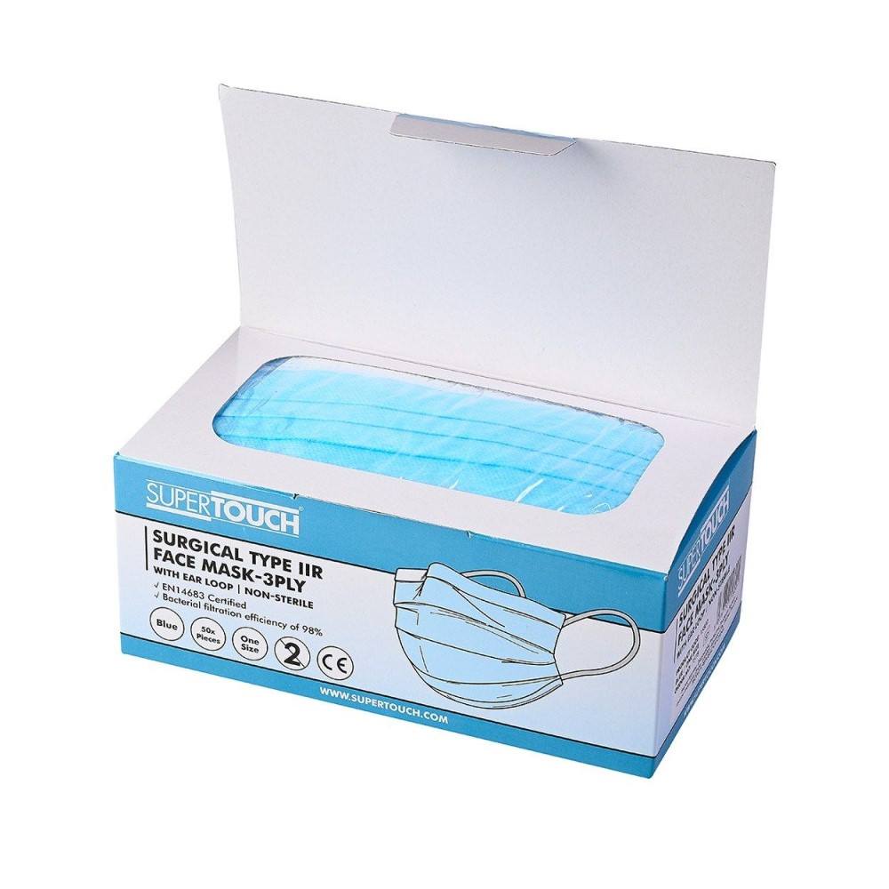 Disposable 3 Ply Face Mask Type IIR Pack Of 50 - redoakdirect.com