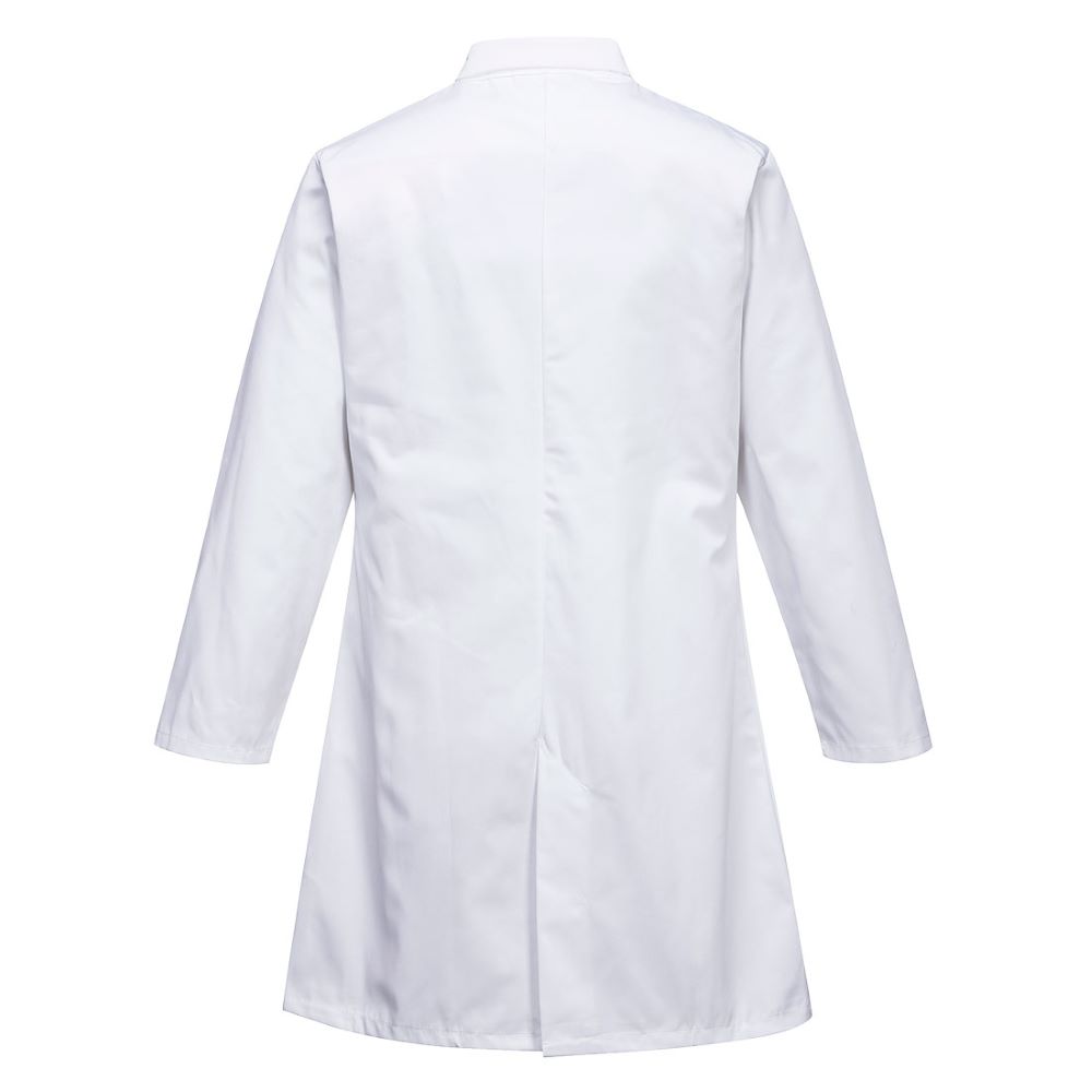 Portwest White Food Coat With One Internal Breast Pocket - redoakdirect.com