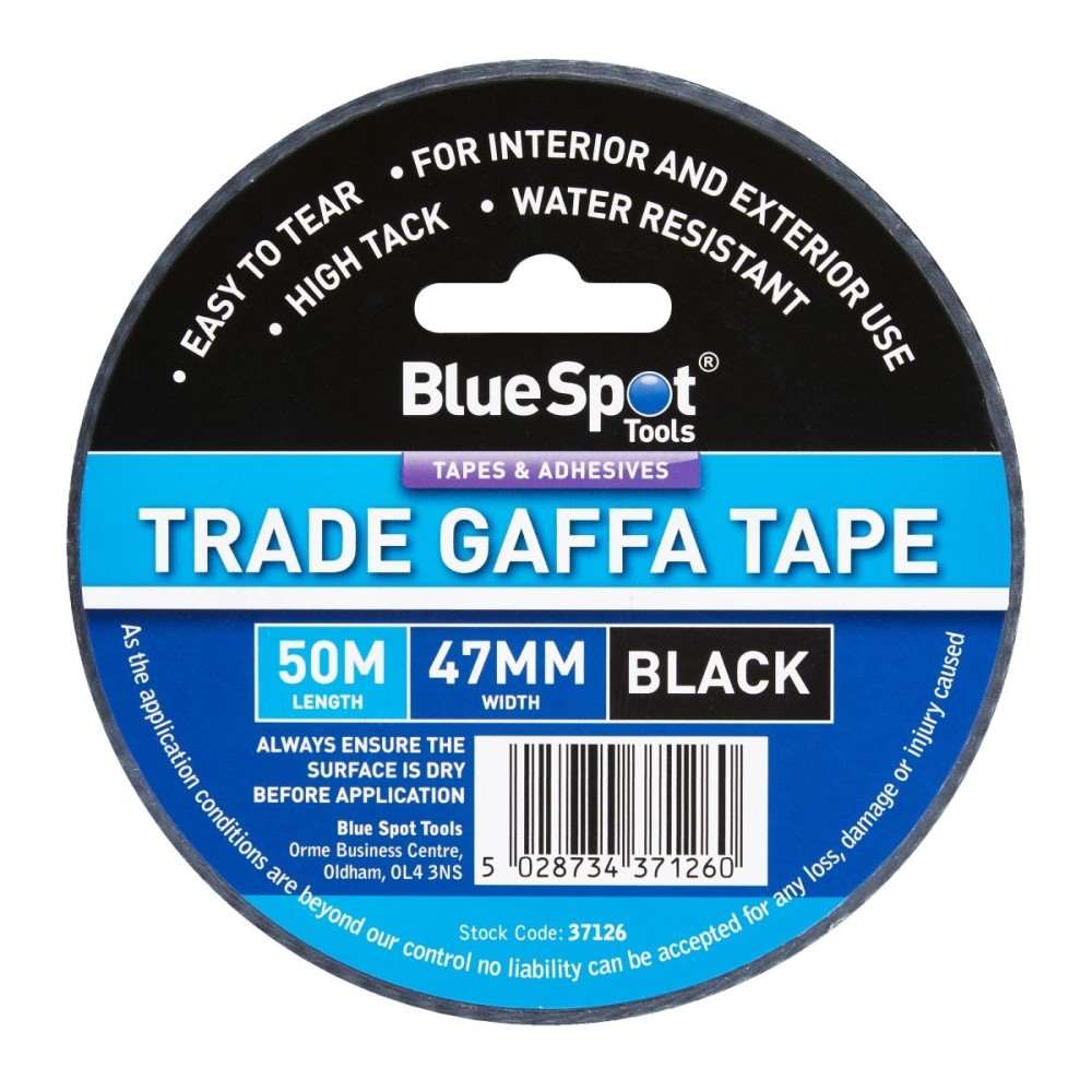 47mm x 50M Trade Gaffa Tape In Black - redoakdirect.com