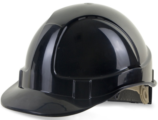 Executive Black Safety Helmet With Ratchet Adjuster - redoakdirect.com