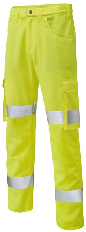 Leo Yelland CT03 Lightweight Hi-Vis Yellow Cargo Trousers ...