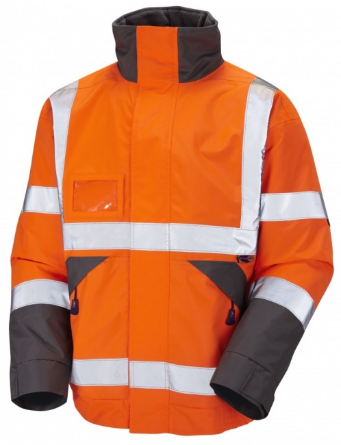 High Visibility J02 Superior Orange Waterproof Bomber Jacket EN471& GO ...