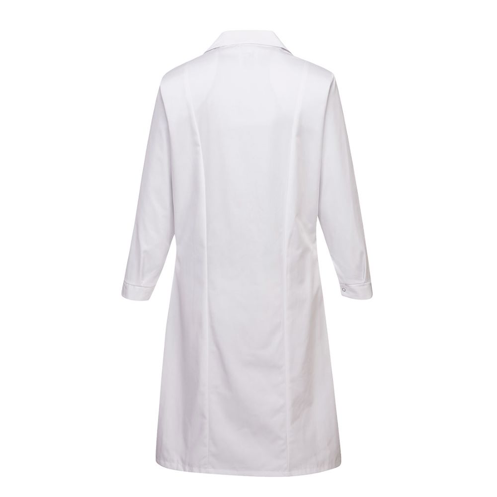 Ladies Princess Line Lab Coat White - redoakdirect.com