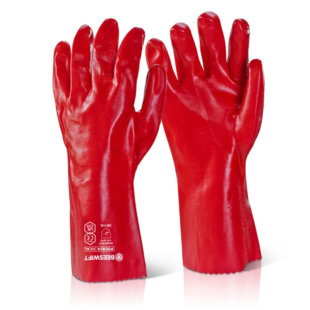 Red 14" PVC Gauntlet - redoakdirect.com
