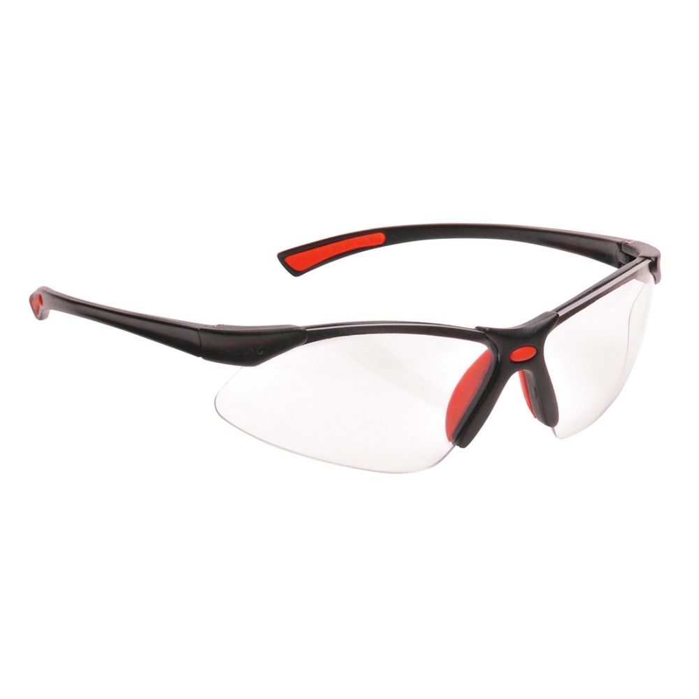 Portwest PW37 - Bold Pro Safety Spectacles - Red - redoakdirect.com