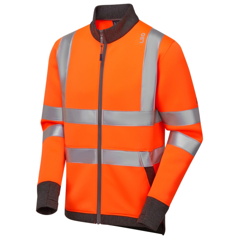 Leo Hi Viz Arganite Full Zip Sweatshirt - redoakdirect.com