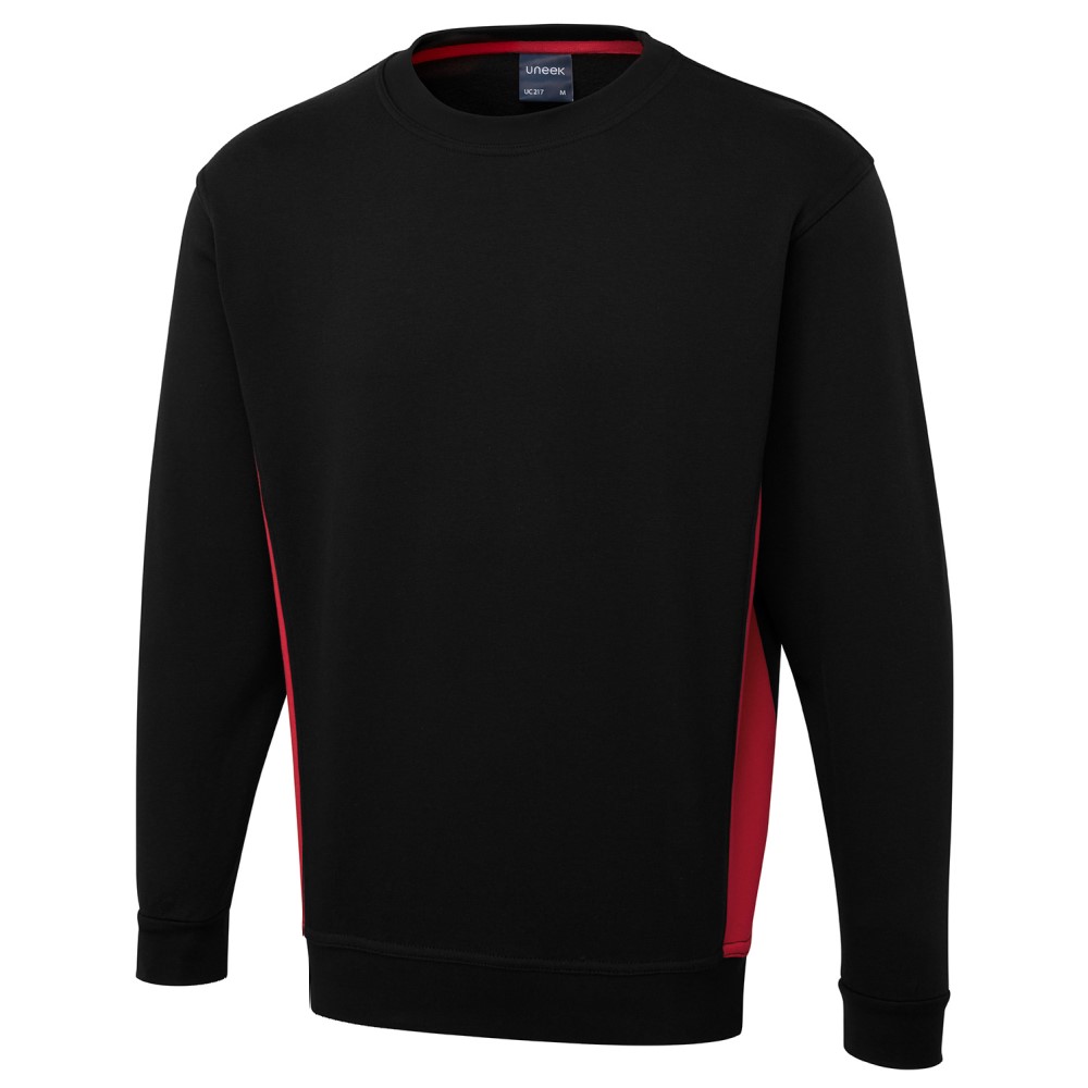 Premium Unisex Two Tone Uneek Sweatshirt In 5 Colours UC217 ...