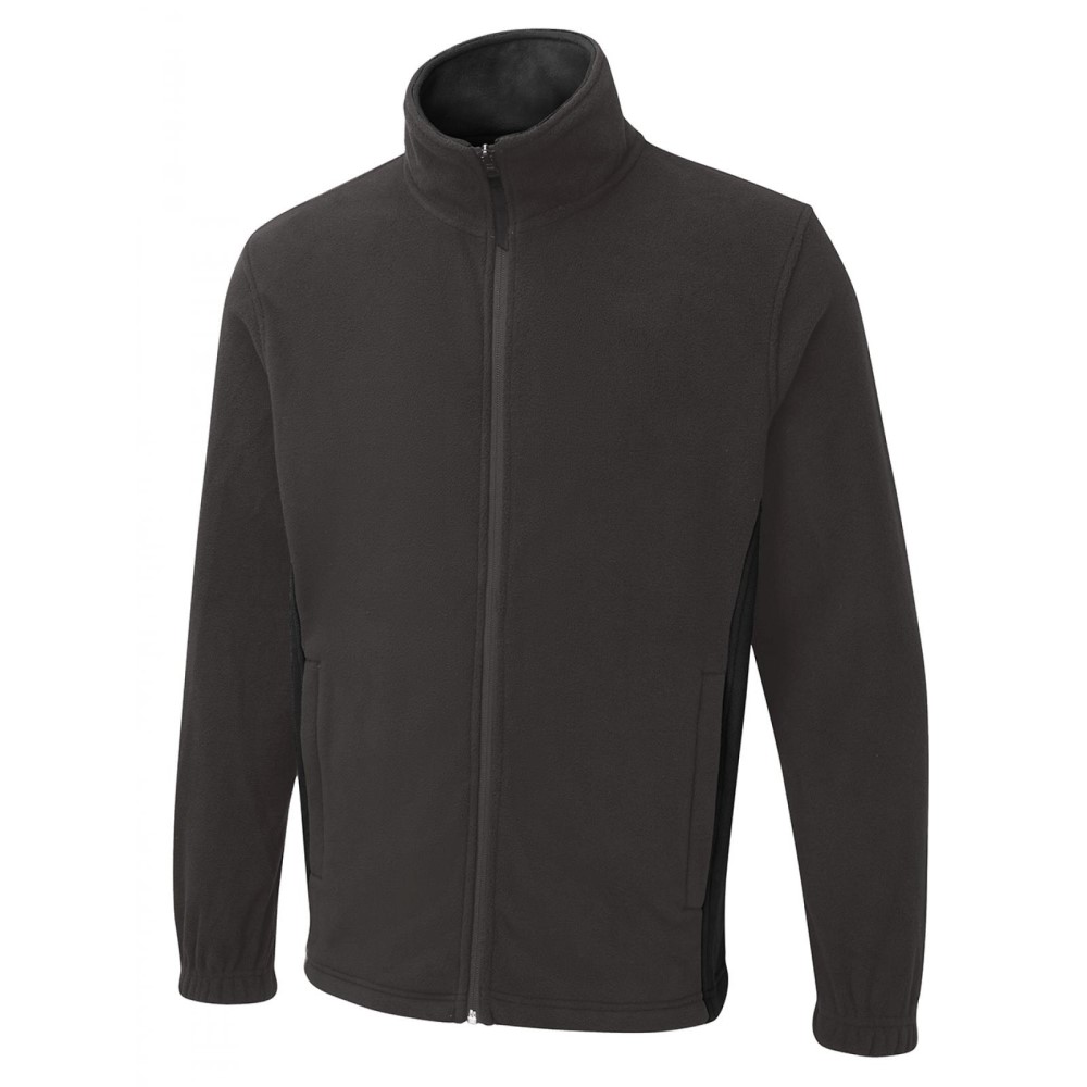 Unisex Two Tone Uneek Fleece Jacket 5 Colours - redoakdirect.com