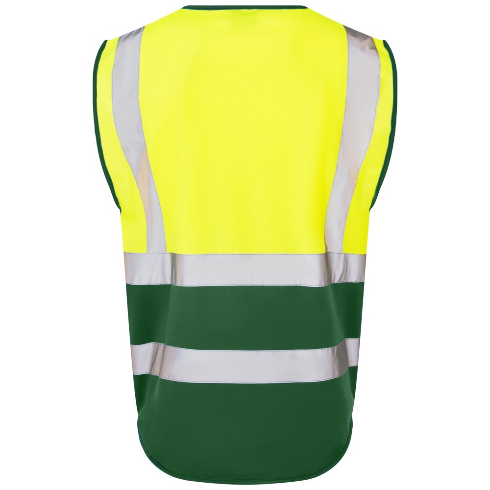 Yellow & Bottle Green Leo Lynton Superior Vest - redoakdirect.com