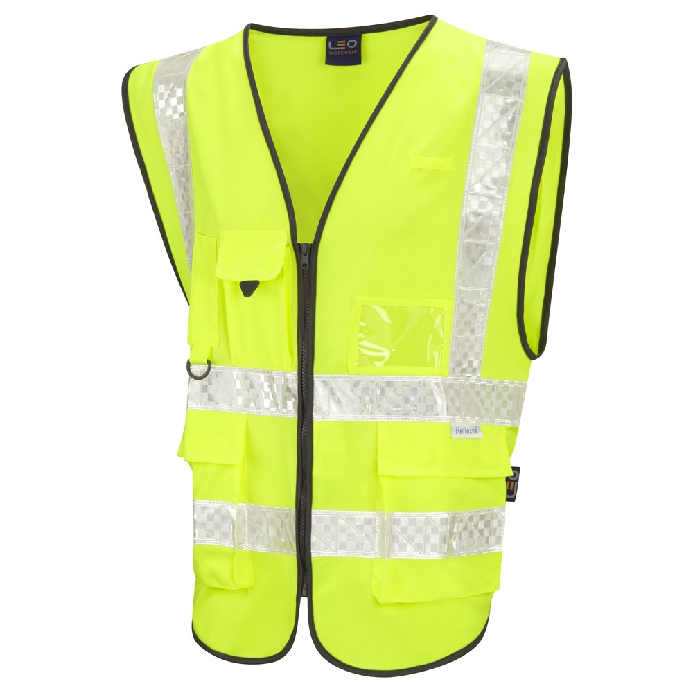 High Visibility Yellow Lynton Superior Plus Waistcoat ENISO 20471 - redoakdirect.com